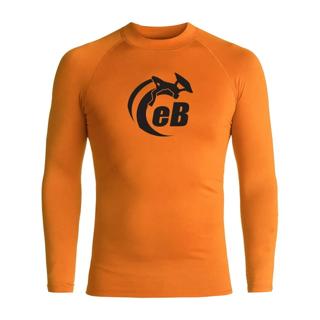 eBodyboarding Launch Out Logo Long Sleeve Rashguard-OR / BK - Walmart.com