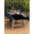 52x70 Inch Outdoor Tablecloth with Umbrella Hole Zipper Rectangle Black ...