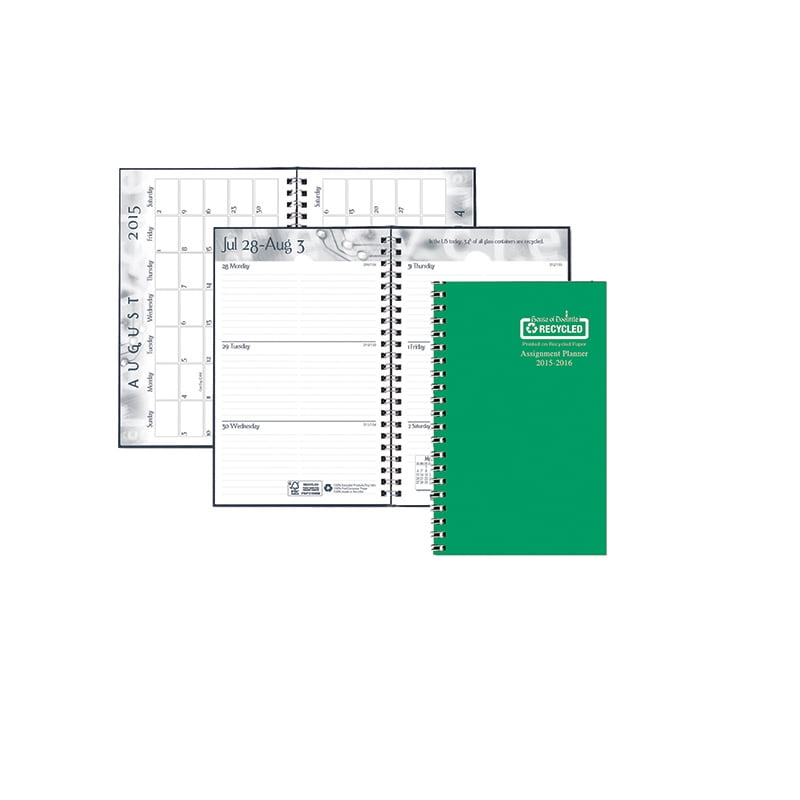 ACADEMIC WEEKLY ASSIGNMENT BOOK GRN - Walmart.com