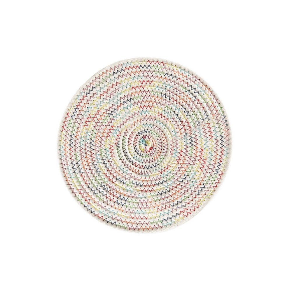 Round Cotton Placemats Set of 4 in Glam , 11.8 inch Diameter, Plate Mat ...