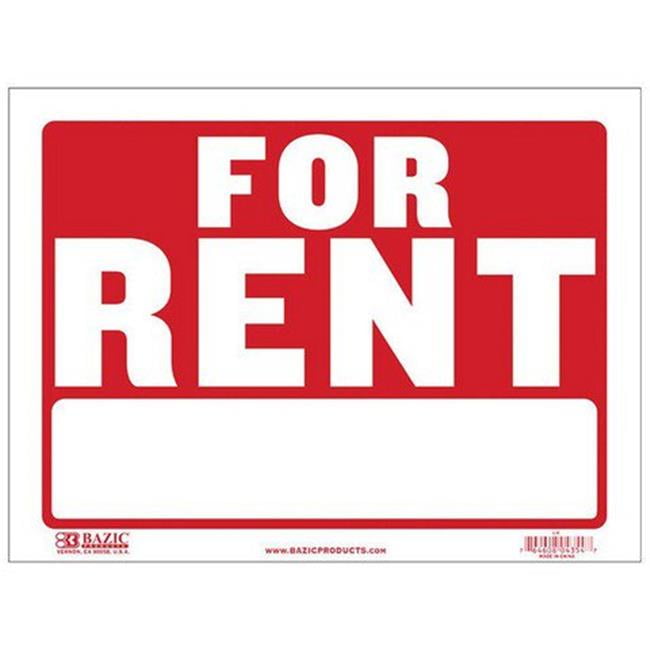 Bazic S-4 9 x 12 in. Rent Sign - Walmart.com