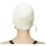 BEEMO Swim Cap Women Chin Strap Bubble Crepe Latex Long Short Hair ...