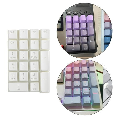 Mechanical Keyboard Numeric PBT Layout Dustproof Anti-Slip Supplies ...