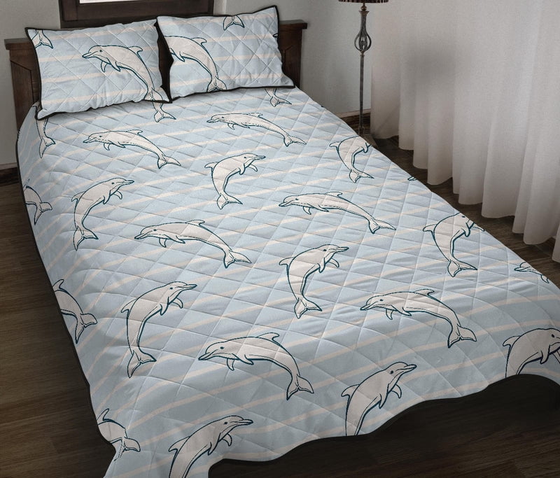 Juego de cama edredón con fondo de rayas azul delfín | Walmart en línea