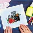 Camera Pattern Clear Stamps Plant Scenic Rose Flower Camera Silicone ...
