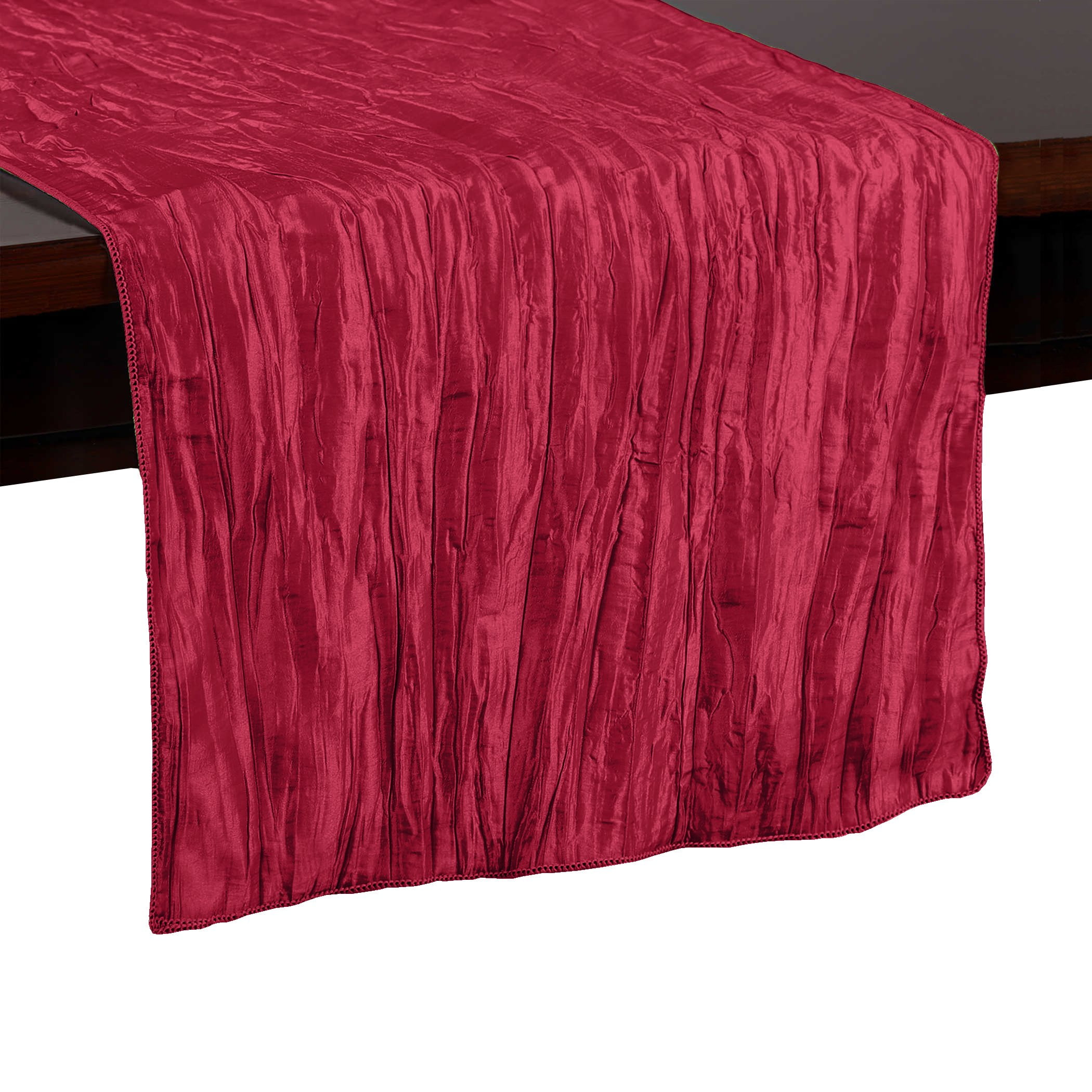 Ultimate Textile Crinkle Taffeta - Delano 14 x 90-Inch Table Runner ...