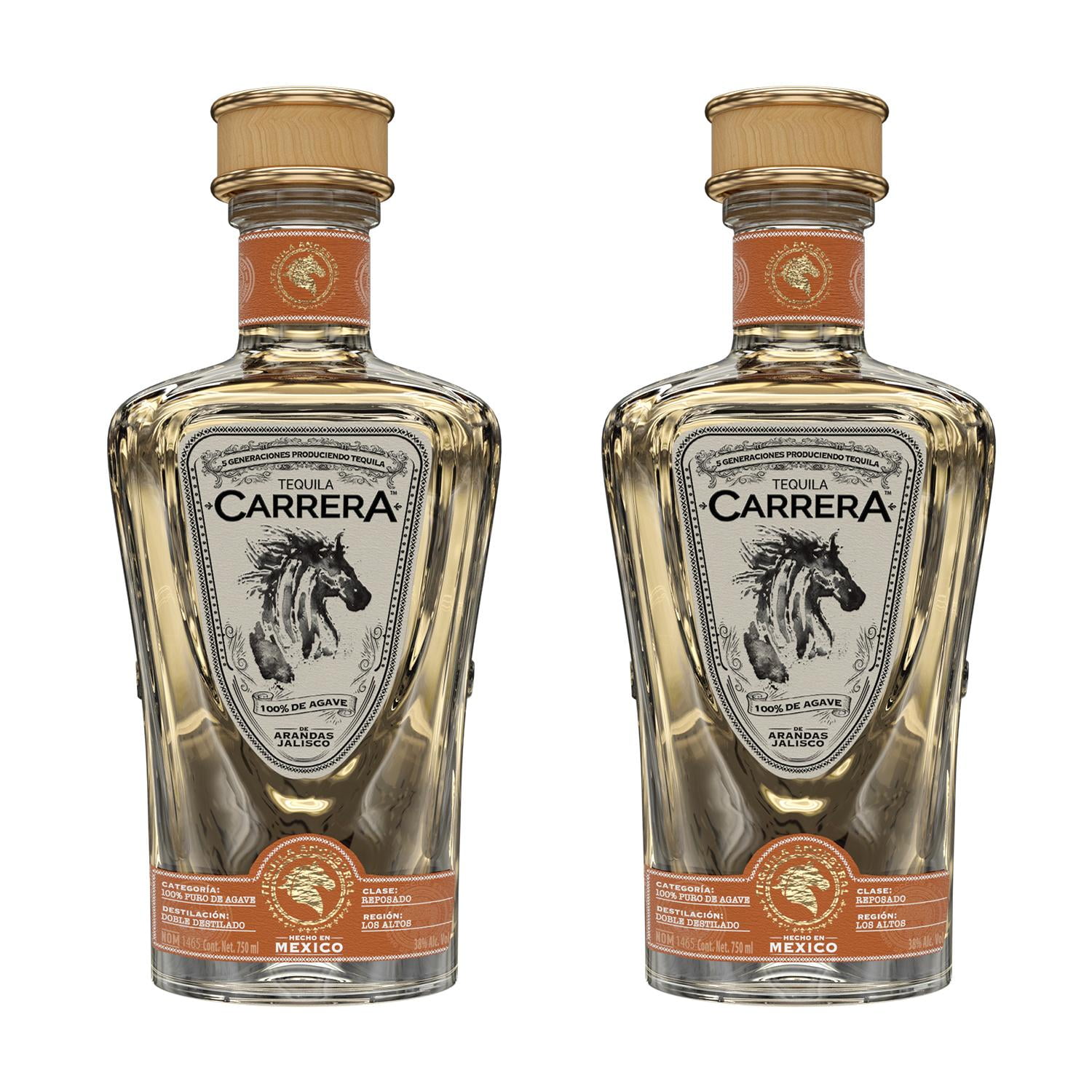 Pack de 2 Tequila Carrera Reposado 750 ml | Bodega Aurrera en línea