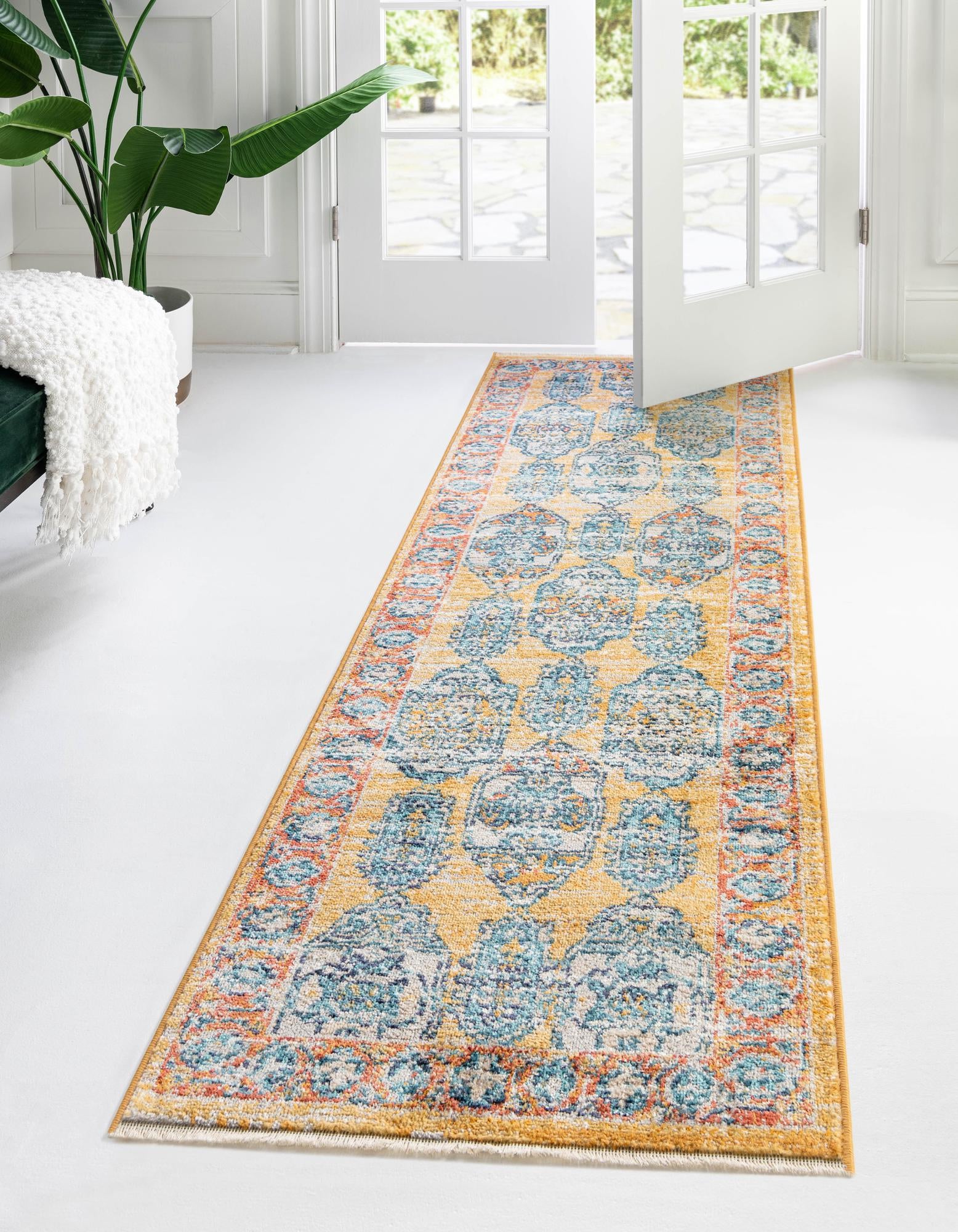 Rugs.com Lola Collection Rug – 8 Ft Runner Yellow Medium Rug Perfect ...