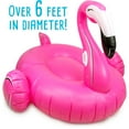 6-foot Wide Jumbo Pretty in Pink Flamingo Pool Raft - Inflatable Water ...