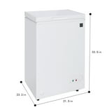 RCA,3.5 Cu Ft Chest Freezer, RFRF350, White - Walmart.com