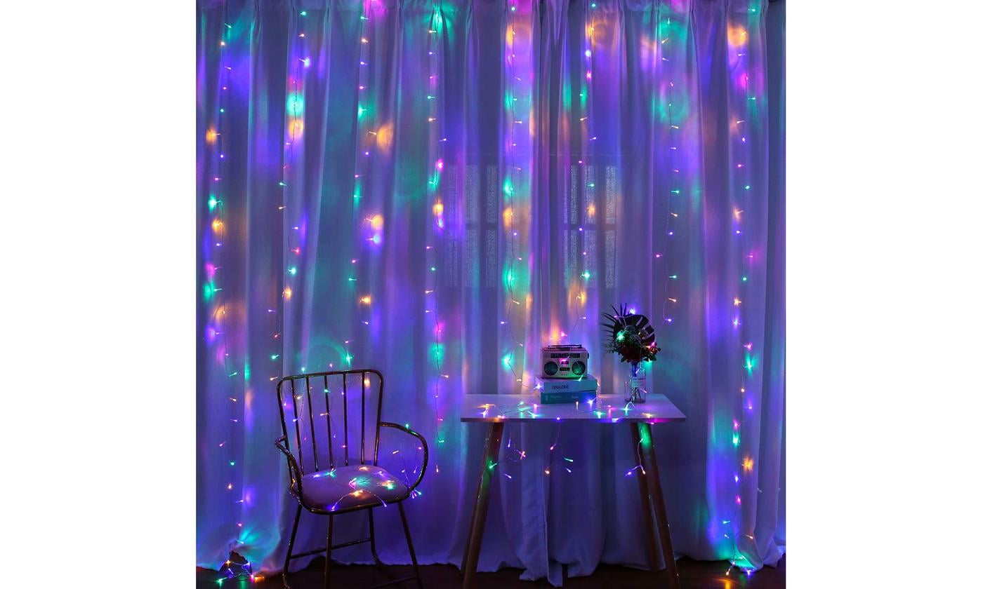 Epidgadget Window Curtain String Lights, 300 LED USB Powered Copper ...