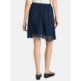 Time and Tru Sunburst Pleat Mini Skirt - Chiffon Fabric - Walmart.com