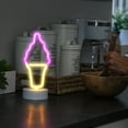 Xtreme Lit 10" Pink and Yellow Ice Cream Table Neon Lamp, 4 Hour Timer ...