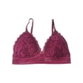 Avrnliq Womens Wireless Lace Bralette V-Neck Triangle Unlined Comfort ...