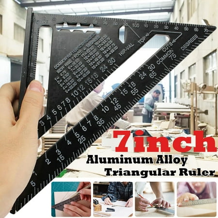 7'' Aluminum Triangle Ruler Speed Square Rafter Angle Miter Protractor ...