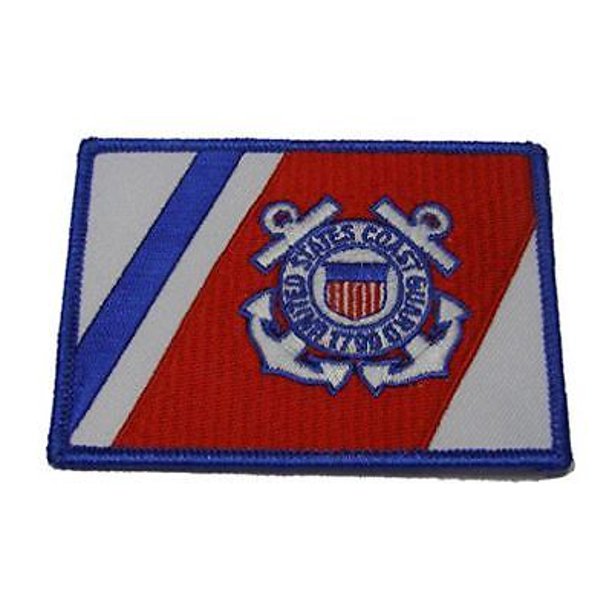 USCG COAST GUARD 1790 RACING STRIPE FLAG PATCH SEMPER PARATUS COASTIE ...