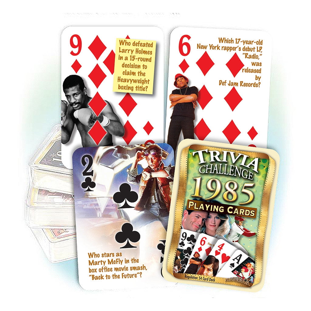 1985 Trivia Challenge Playing Cards: Birthday or Anniversary Gift ...