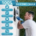 Silicone Sealant, 100% Silicone Caulk Clear Waterproof for RV, Kitchen ...