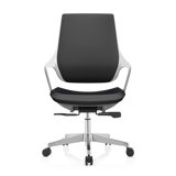 Olio Designs Mia Office Chair, White Shell, Black Fabric - Walmart.com