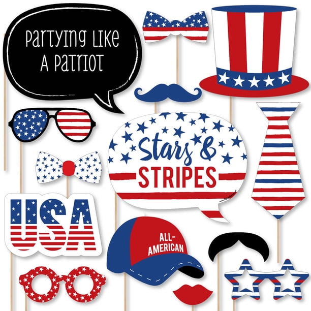Big Dot of Happiness Stars & Stripes - Memorial Day, 4th of July and ...