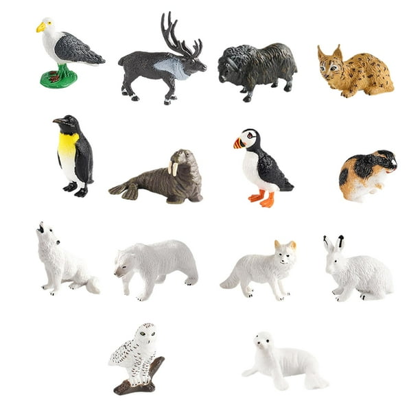 14x figuras de animales del Ártico conjunto de animales figuras de ...
