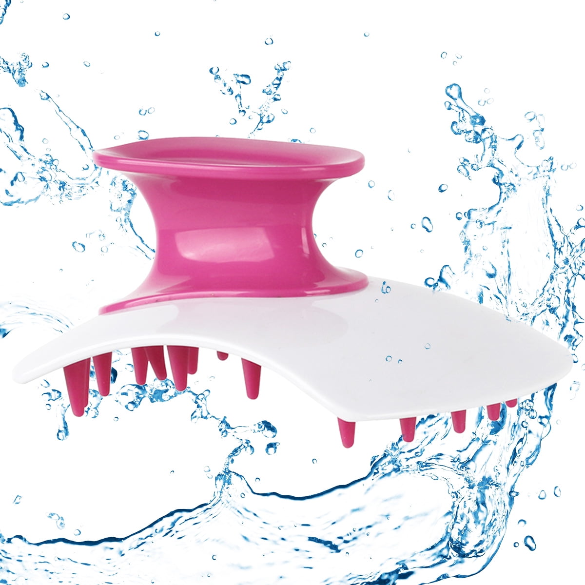 Fyeme Hair Shampoo Brush Soft Silicone Scalp Scrubber with Flexible ...