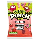 SOUR PUNCH Bites, Rad Reds Fruity Flavors Chewy Candy, 5oz Bag ...