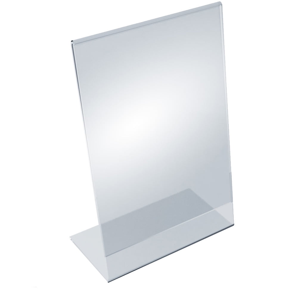 Azar Displays 112706 Angled L-Shaped Sign Holder Frame with Slant Back ...