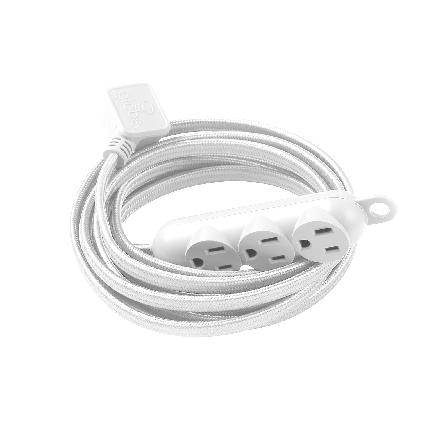 Click here for Globe Electric 12 Ft. 3-Outlet 16/3 White Fabric E... prices