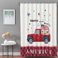 Bathroom Shower Curtain American Farm Truck with Flag Waterproof Shower ...