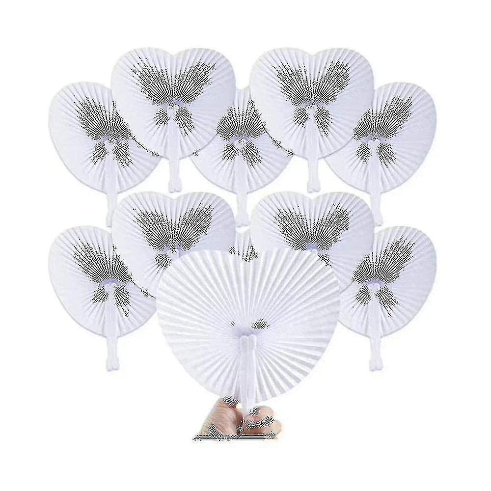 12pcs ventilador plegable de papel en forma de corazón redondo corazón ...