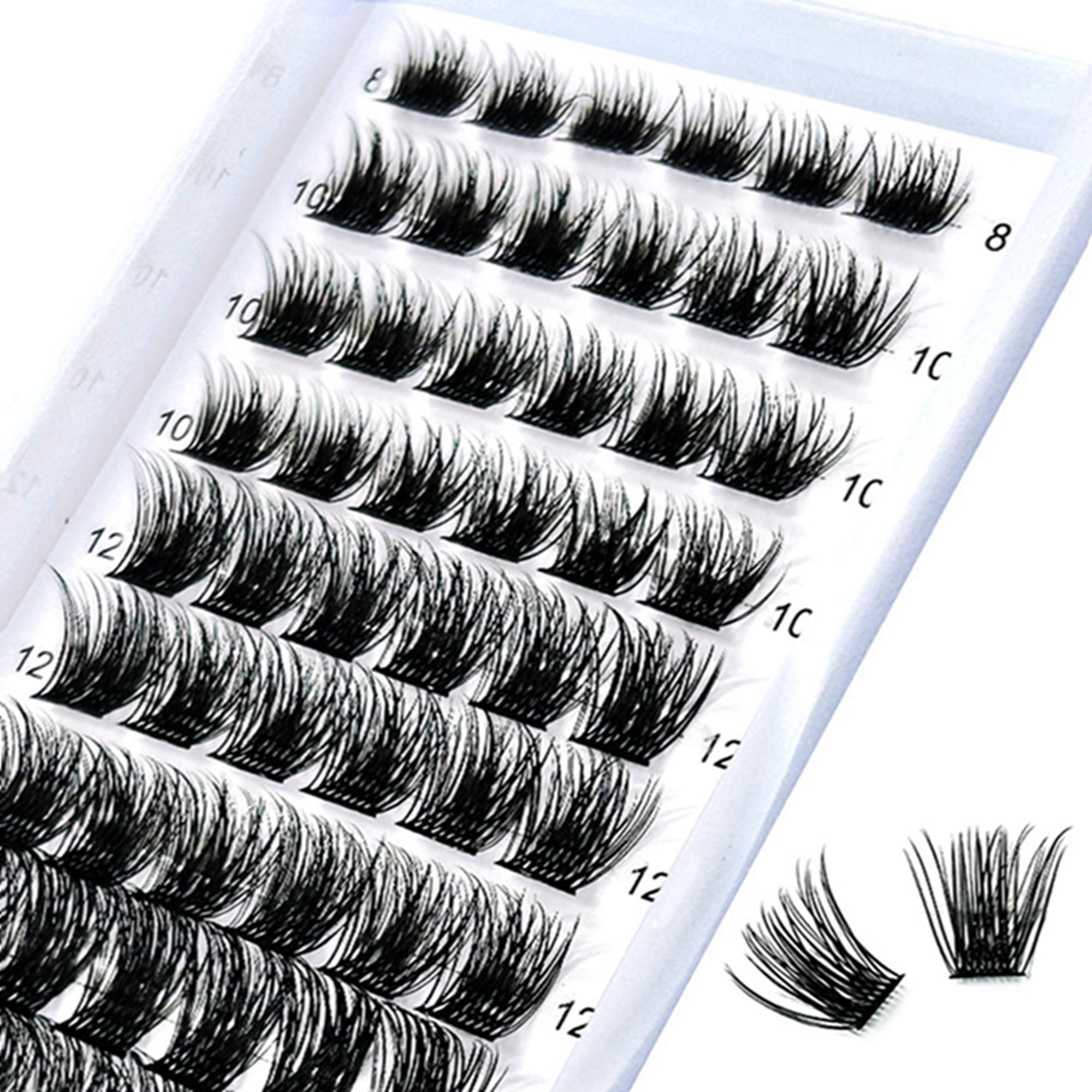 Lamuusaa 72 Pcs False Lashes Clusters for Makeup, Long Lasting Natural ...