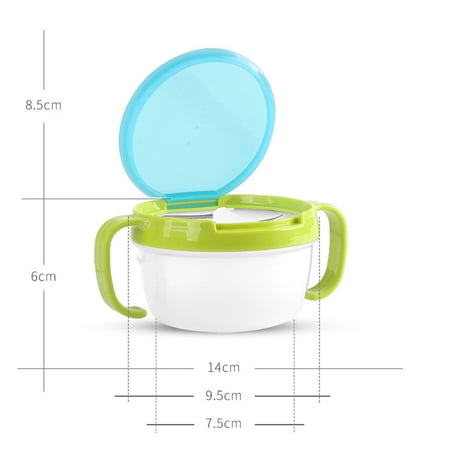Portable Dual Handle Durable Baby Snacks Cup Cute Baby Toddler No Spill ...
