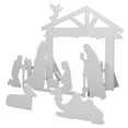 10 PCS Outdoor Nativity Scene Lighted Christmas Family Yard Decoration Nativity Sets ...