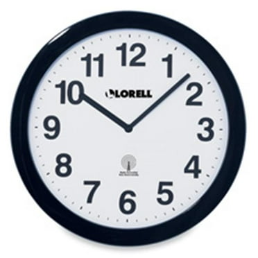 Lorell, LLR60997, 12" Round Radio Controlled Wall Clock, 1 - Walmart.com