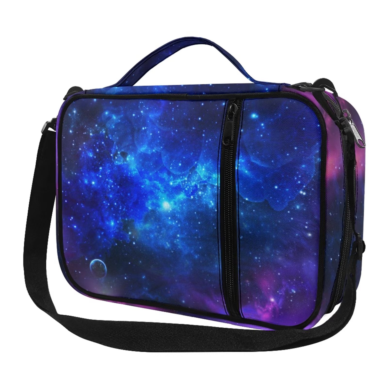 Renewold Uuiverse Bible Cover with Shoulder Strap for Women Galaxy Lightweight Pray Church Bag ...