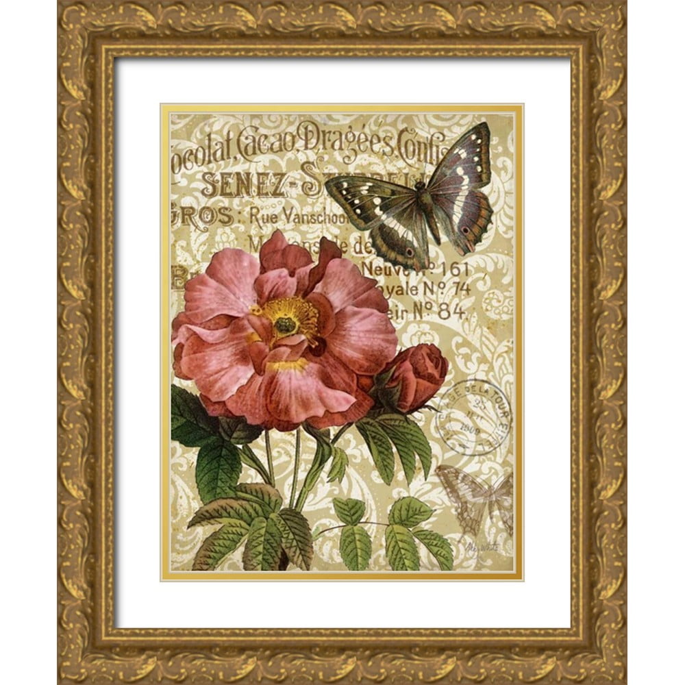 White, Abby 15x18 Gold Ornate Wood Framed with Double Matting Museum ...