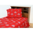 Ohio State Buckeyes 100% cotton, 3 piece sheet set - flat sheet, fitted ...
