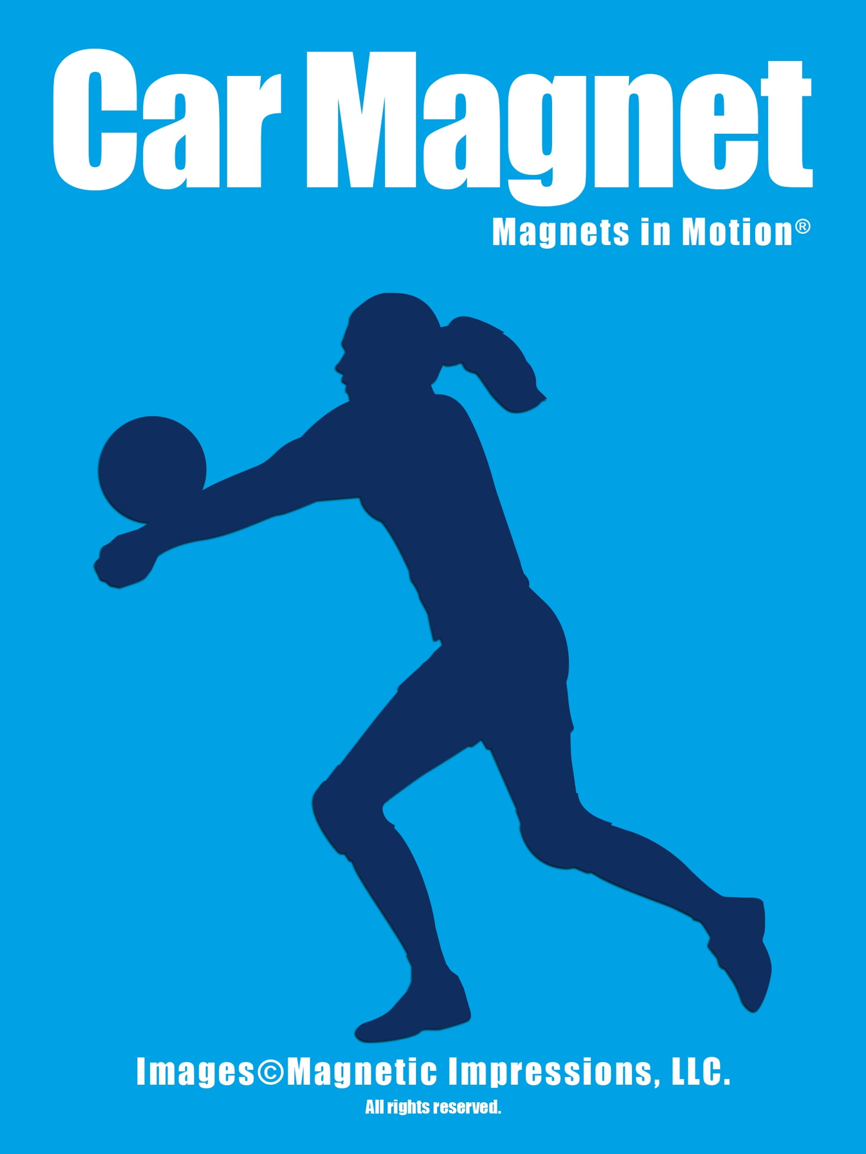 Magnets in Motion Volleyball Player Female Car Magnet Blue - Walmart.com