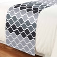 Bed Runner Moroccan Ombre Grey Bedding Scarves Soft Decorative Bed Flag ...