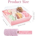 50 Pack Pink Paper Charcuterie Boxes with Clear Lids, Square To Go Cake ...