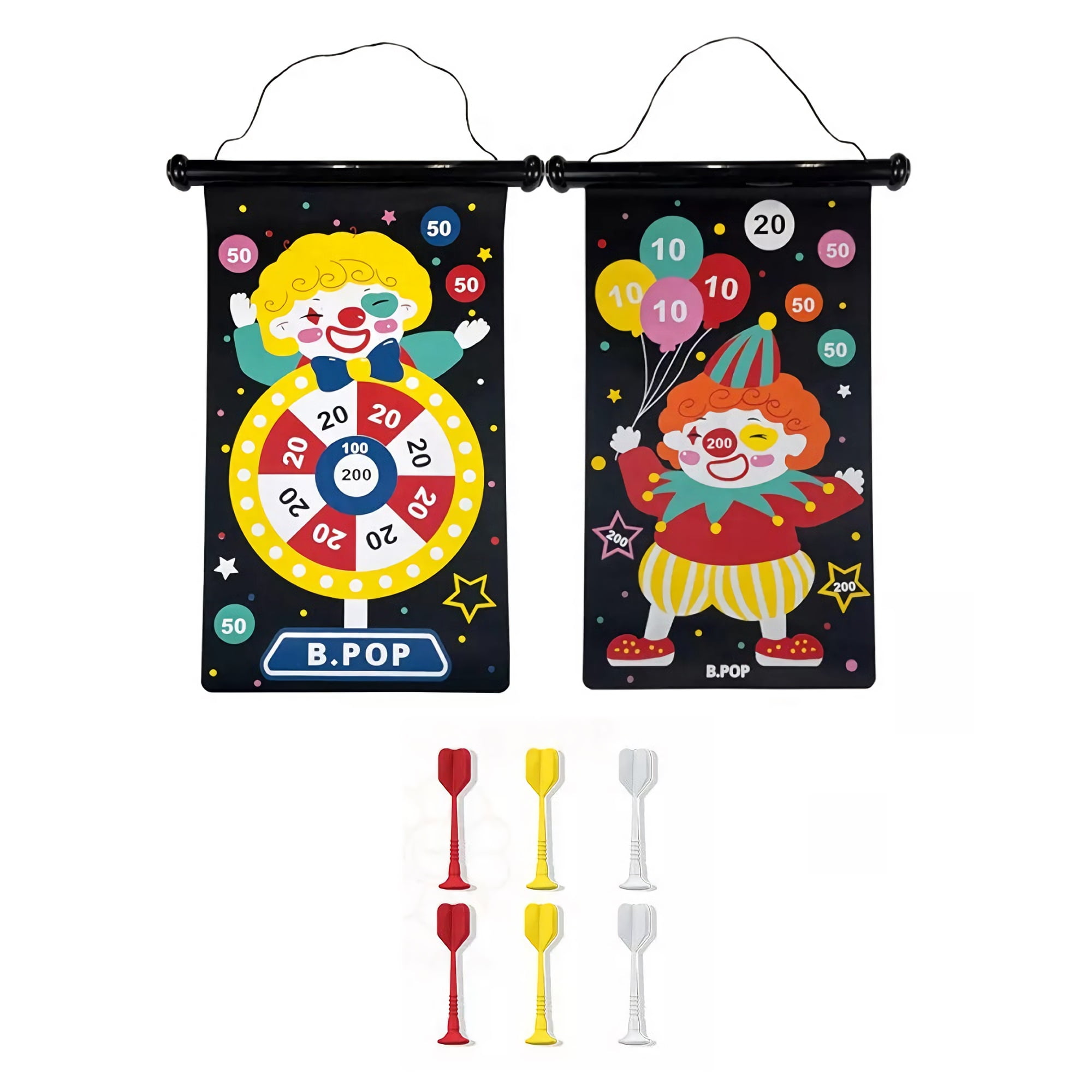 Kids Magnetic Dart Board Set, Double-sided Dartboard Indoor Outdoor ...