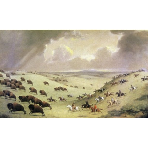 The Buffalo Hunt, Paul Kane (1810-1871 Canadian) Poster Print (18 x 24 ...