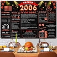 Birthday Backdrop Decorations for Men Women, Red and Black Back In 2006 ...