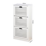 Topcobe Freestanding Shoe Rack with Shutter Doors & 3 Flip Drawers, 3 ...