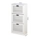 Topcobe Freestanding Shoe Rack with Shutter Doors & 3 Flip Drawers, 3 ...