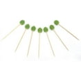 Green Leaf Cocktail Picks 5 Inch Long Bamboo Fancy Toothpicks for ...