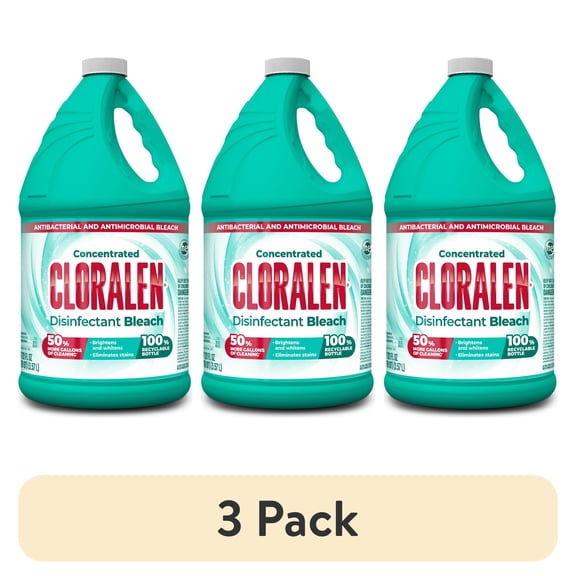 (3 pack) Cloralen Concentrated Household Cleaning Liquid Bleach, 121 fl ...