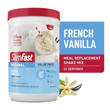 SlimFast Meal Replacement Powder, DHF10 Original French Vanilla, Weight ...