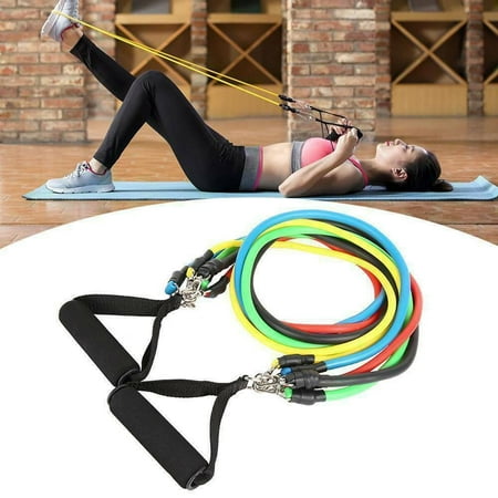 Adjustable Pull Rope 11 Pieces Set Latex Pull Tube Fitness Tools Yoga ...